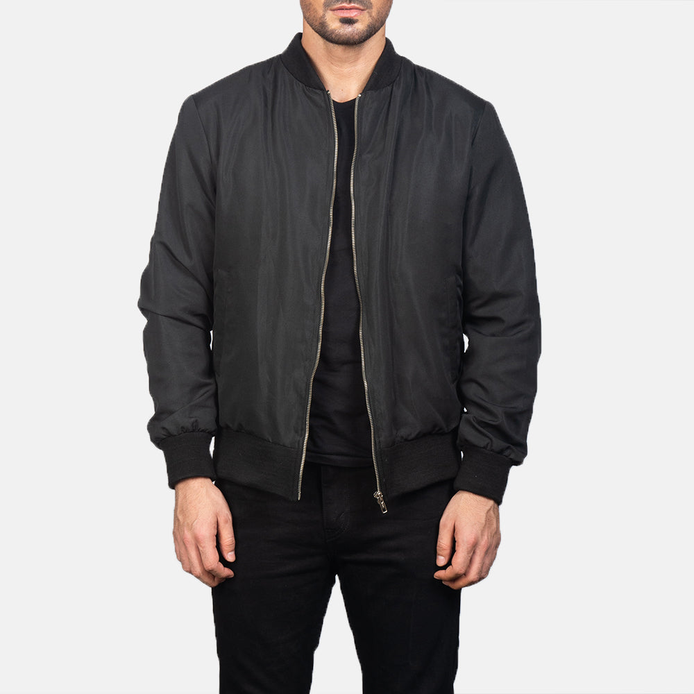 Black mens bomber jacket store